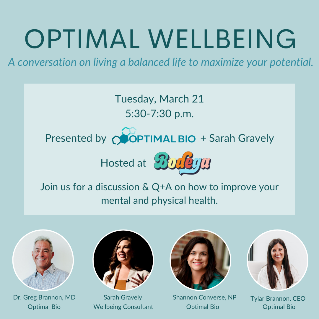 Optimal Wellbeing Talk at Bodega | Charleston Guru