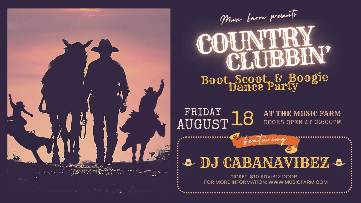 Country Clubbin': A Country Music Themed Dance Party | Charleston Guru